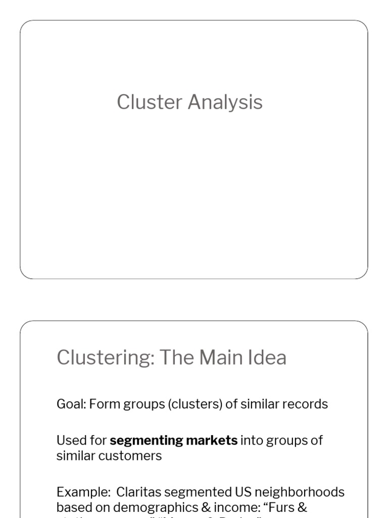 Cluster Analysis | PDF | Cluster Analysis | Statistical Classification