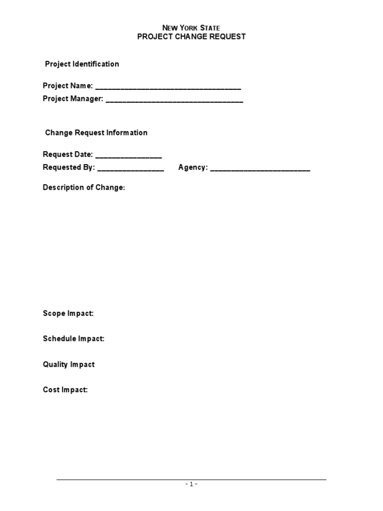 Project Change Requestv 3 BLANK | PDF | Business