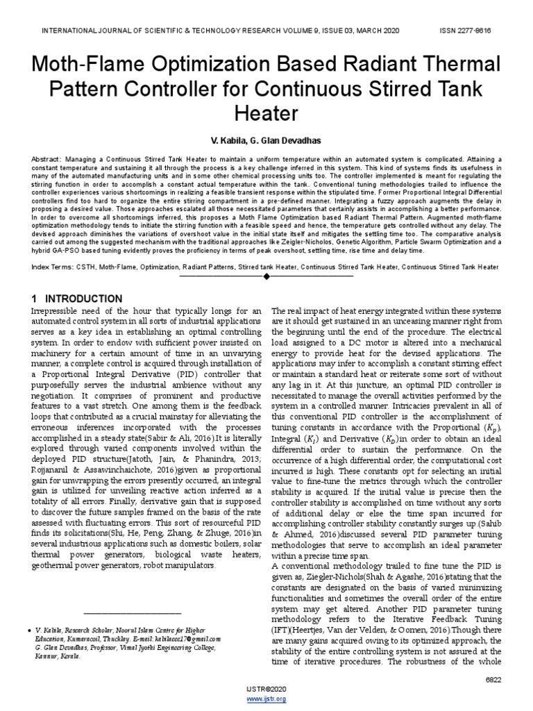 Moth Flame Optimization Based Radiant Thermal Pattern Controller For ...