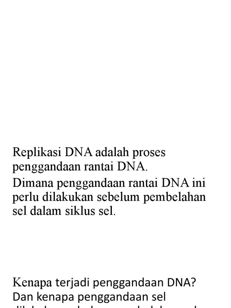 Bahan PPT Replikasi Dna | PDF | Sains & Matematika