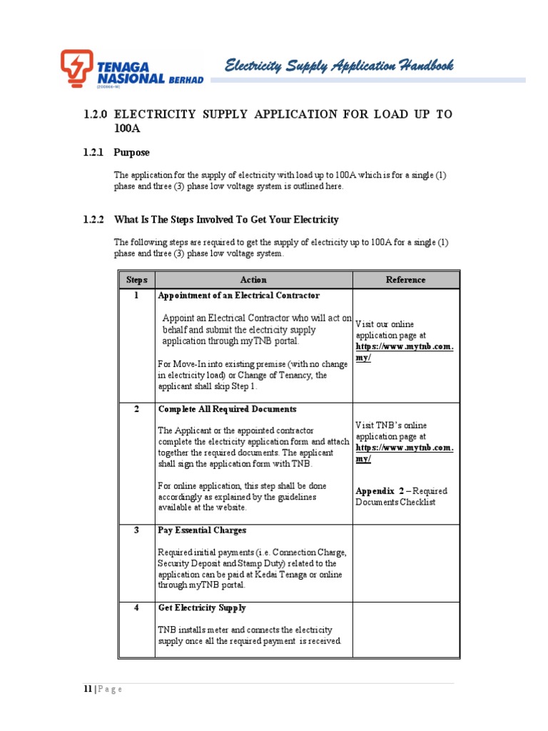 Electricity Supply Application Guide | PDF | Government Information ...