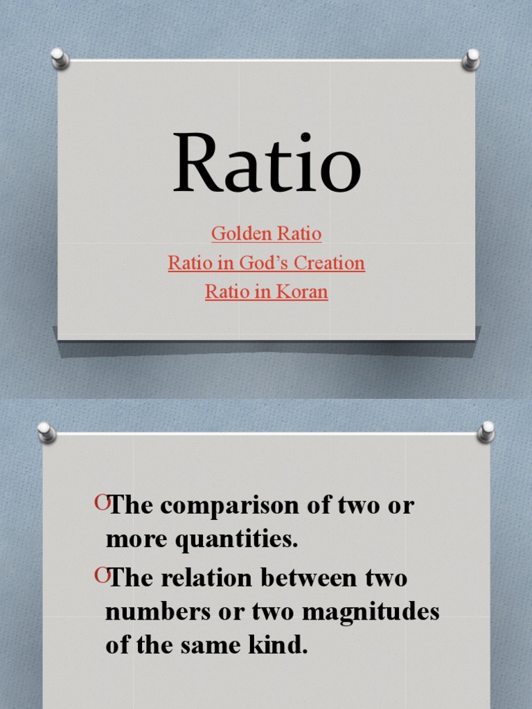 Ratio: Golden Ratio Ratio in God's Creation Ratio in Koran | Download ...