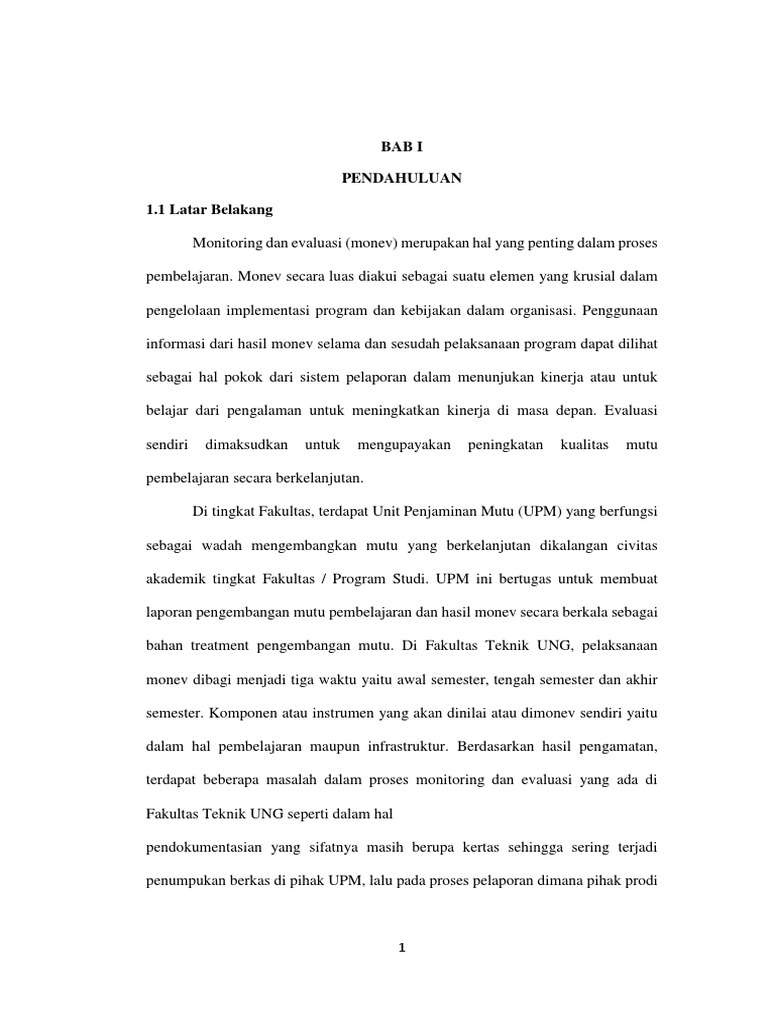 Contoh Laporan Monev | PDF