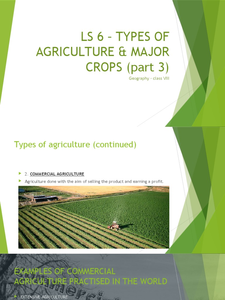 LS 6 - TYPES OF AGRICULTURE (Part 3) | PDF | Farms | Intensive Farming