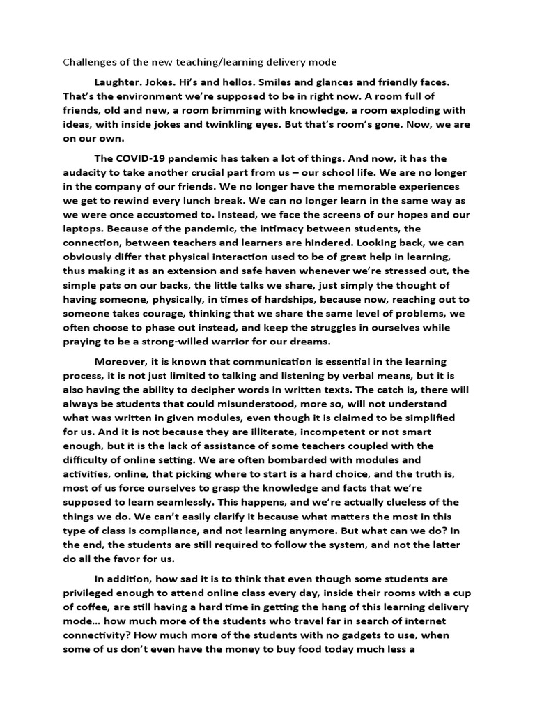 Challenges of The New Teaching | PDF | Learning | Psychological Concepts