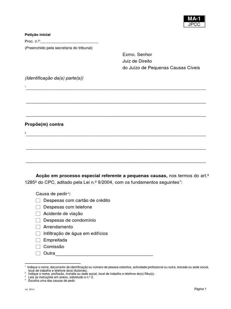 PI - Modelo Grant | PDF | Queixa | Juros