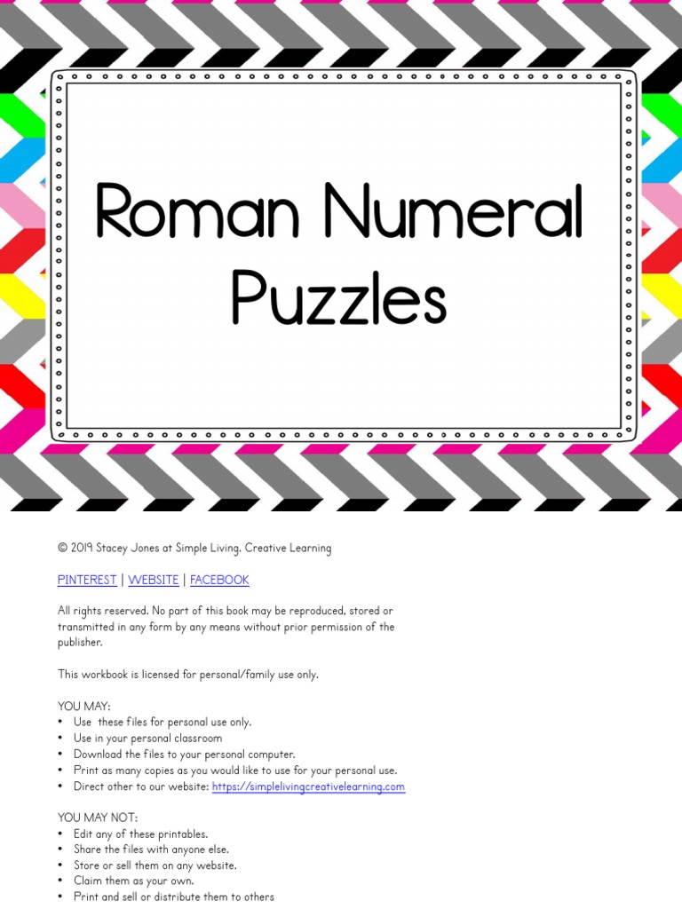Roman Numerals 1 20 A | PDF