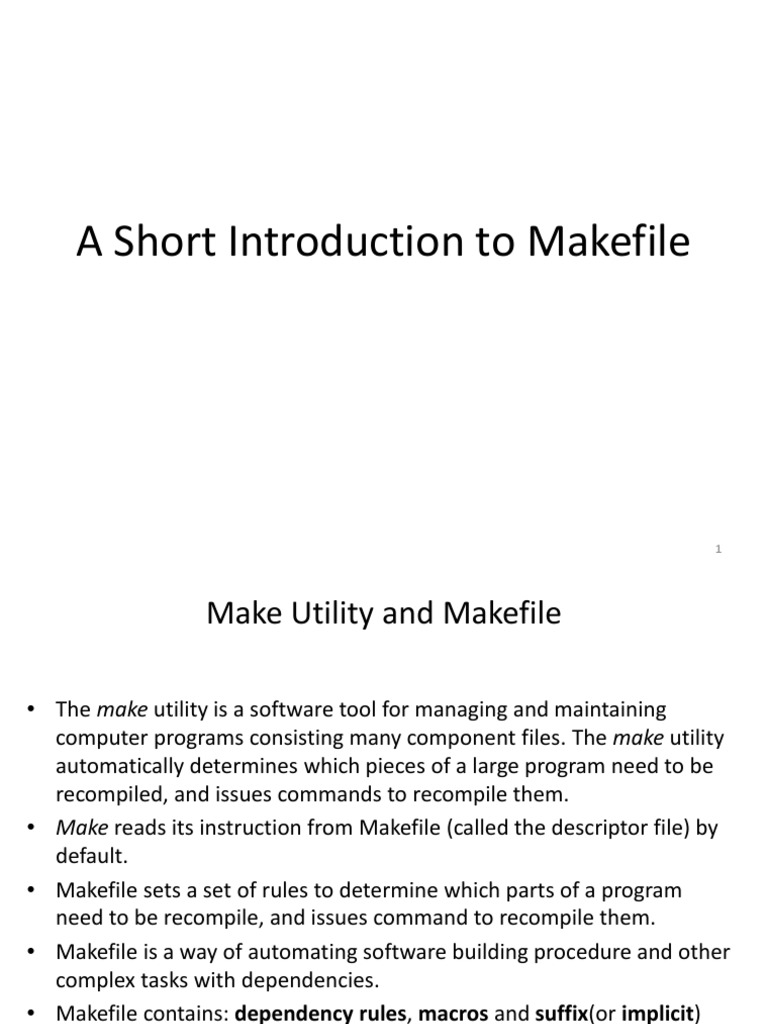 Makefile Basics for Developers | PDF | Computer Science | Software ...