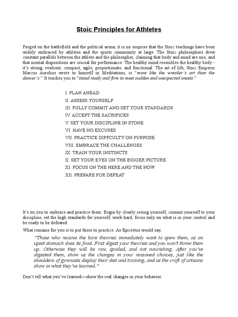 Stoic Principles | PDF | Stoicism | Epictetus