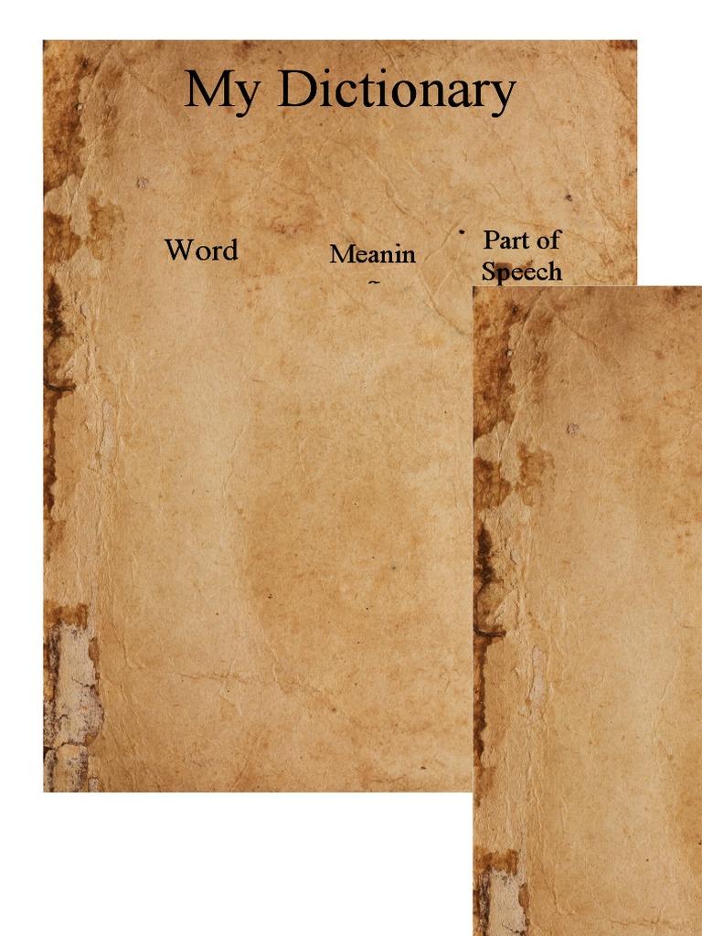 My Dictionary My Dictionary My Dictionary: Word Word Word | PDF