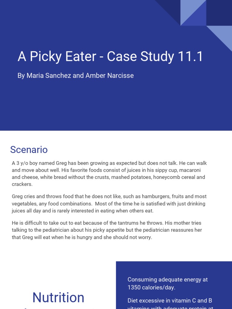 Case Study-Picky Eater | PDF | Autism Spectrum | Foods