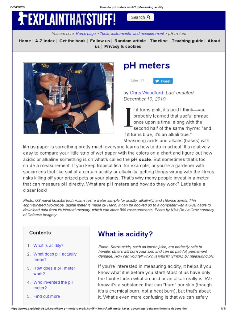 How Do PH Meters Work | PDF | Ph | Chemistry