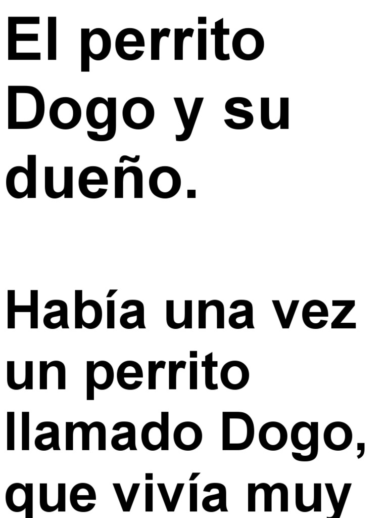 C-El Perrito Dogo y Su Dueño | PDF