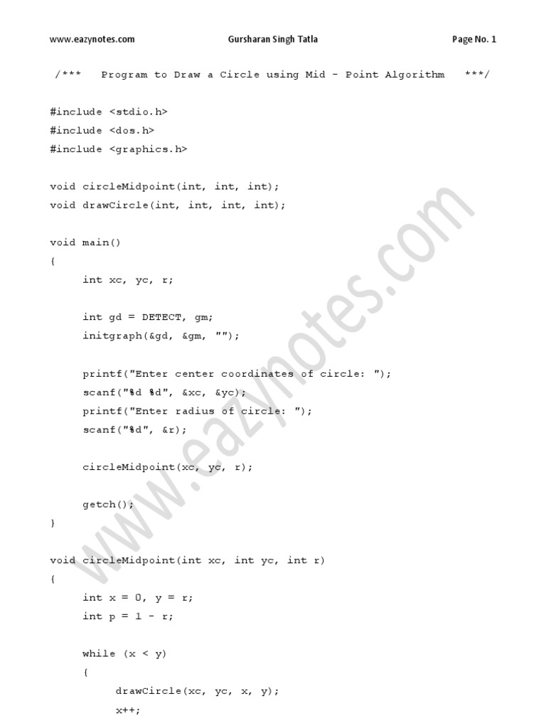 program-to-draw-a-circle-using-mid-point-algorithm-pdf-computer