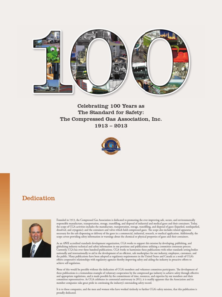 Celebrating 100 Years As The Standard For Safety: The Compressed Gas ...
