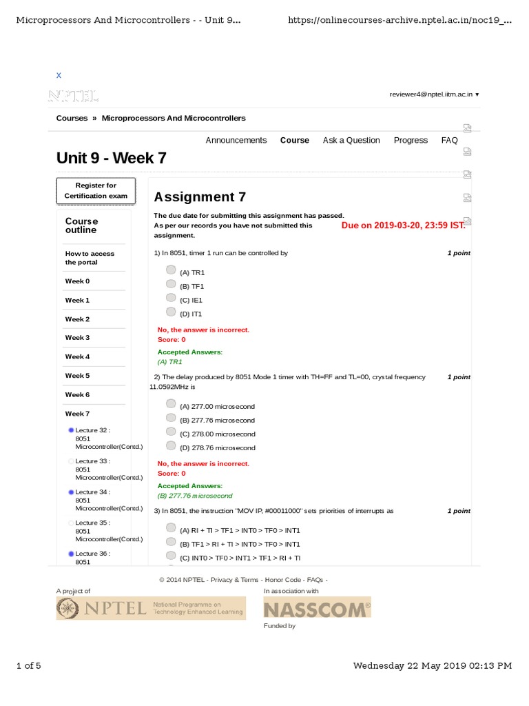 Unit 9 - Week 7: Assignment 7 | PDF | Microcontroller | Computer Engineering