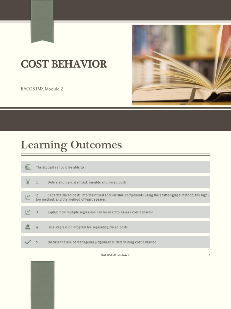 Understanding Cost Behavior: Fixed, Variable, and Mixed Costs | PDF | Least Squares | Regression ...