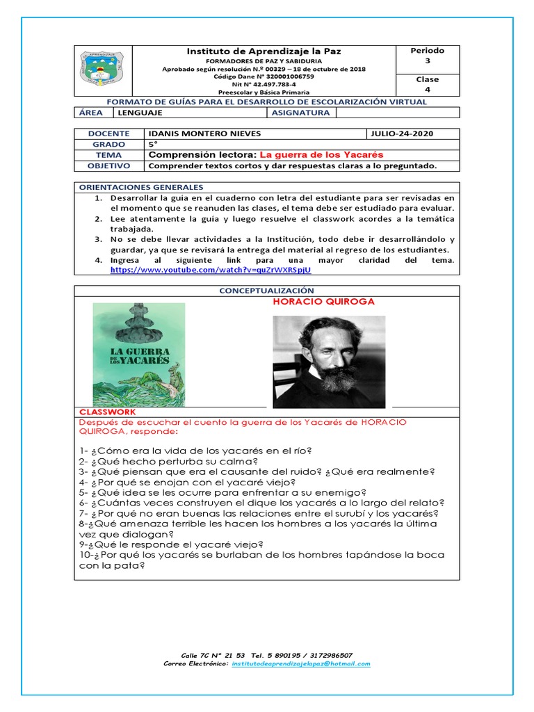 5 - Guía 4 - La Guerra de Los Yacarés | PDF