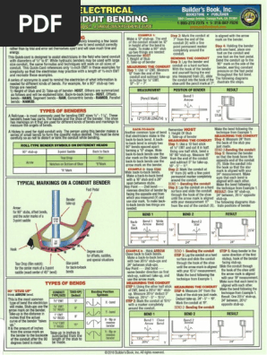 Electrical Conduit Bending Chart