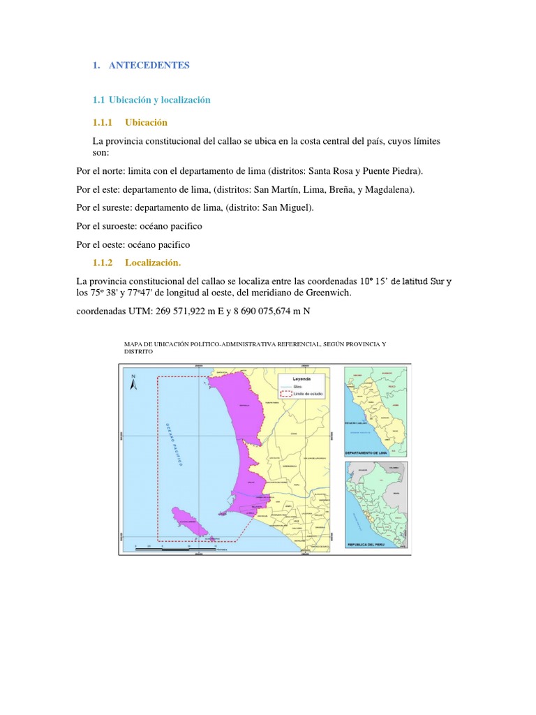 Mapa Político de la Provincia del Callao | PDF | Lima | Naturaleza