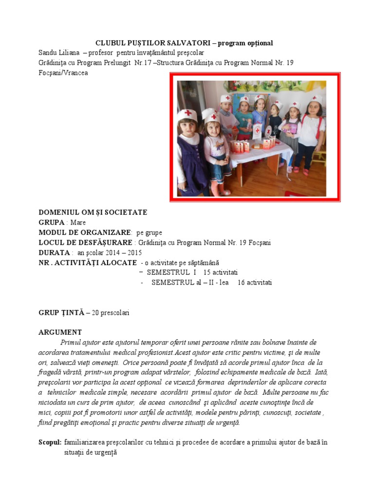 Proiect Clubul Pustilor Salvatori - Sandu Liliana Gradinita Cu P.P. NR ...