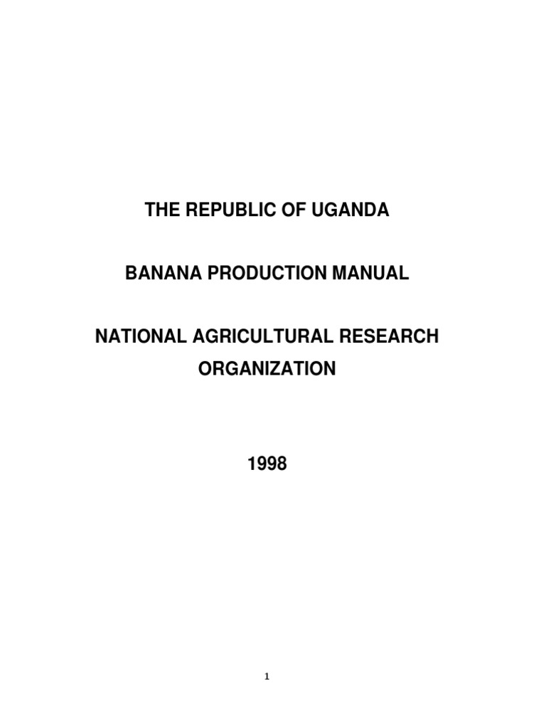 Banana Production Manual | PDF | Mulch | Banana
