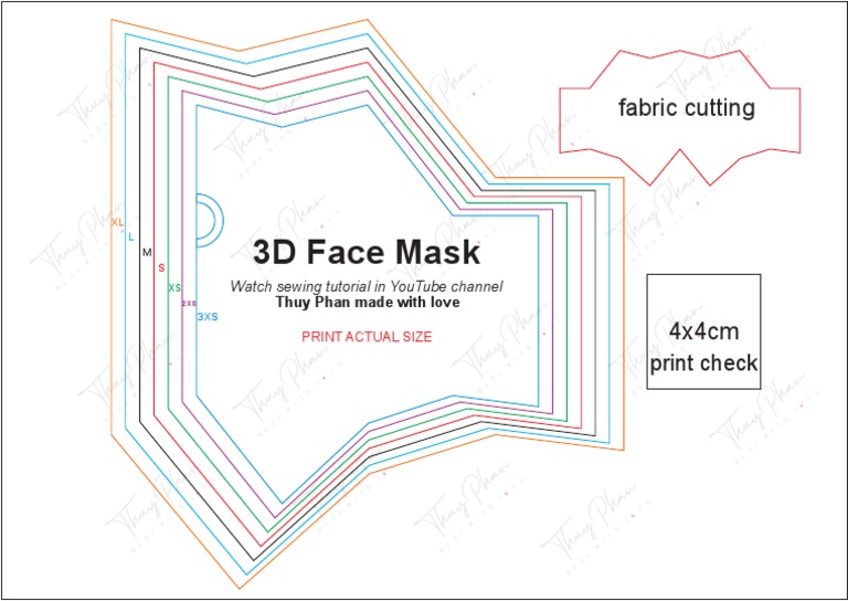 FULL SIZES PERFECT 3D Face Mask Pattern PDF | PDF