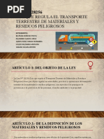 Reglamento Nacional de Transporte Terrestre de Materiales y Residuos Peligrosos – DS Nº 021 2008 ...