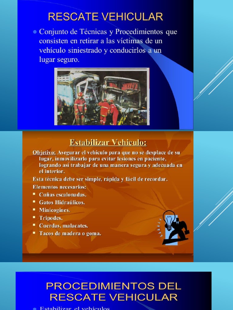 Diapositivas Rescate Vehicular | PDF