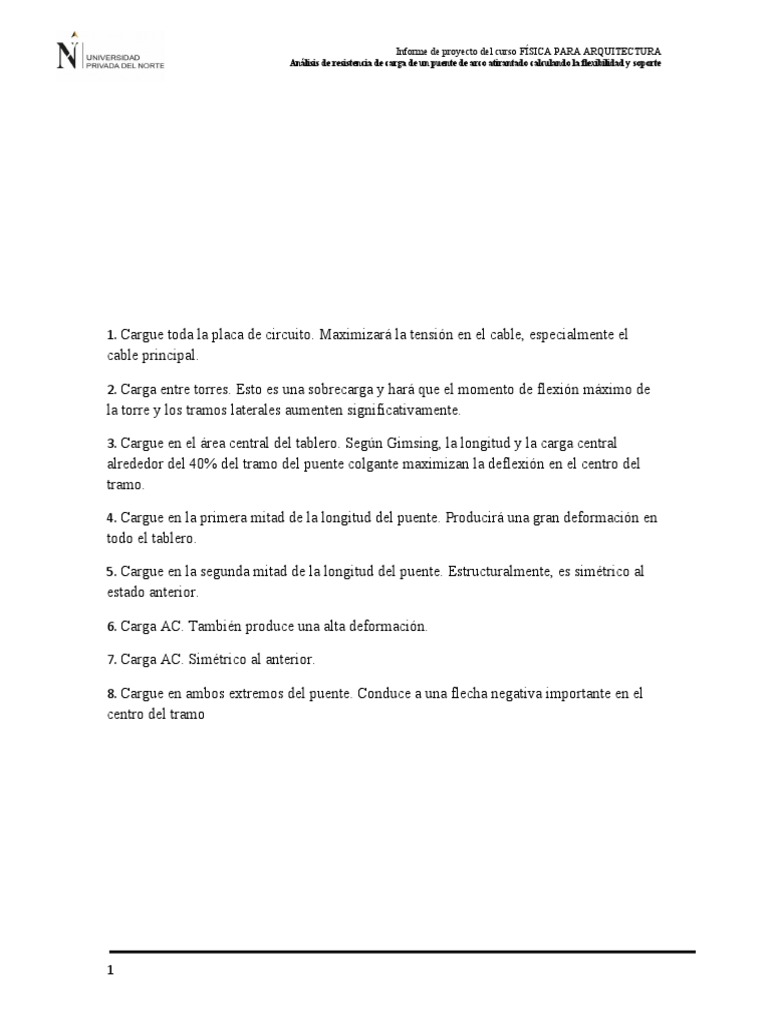 Análisis de Resistencia de Carga de Un Puente de Arco Atirantado Calculando La Flexibilidad y ...