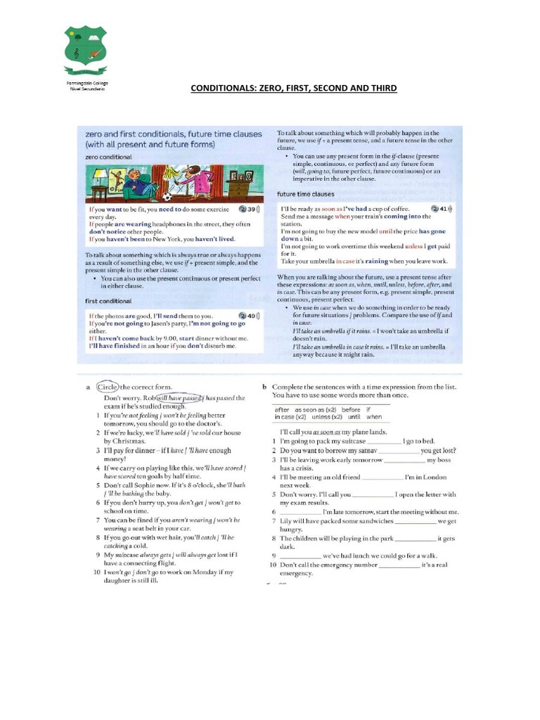 Conditionals: Zero, First, Second and Third | PDF