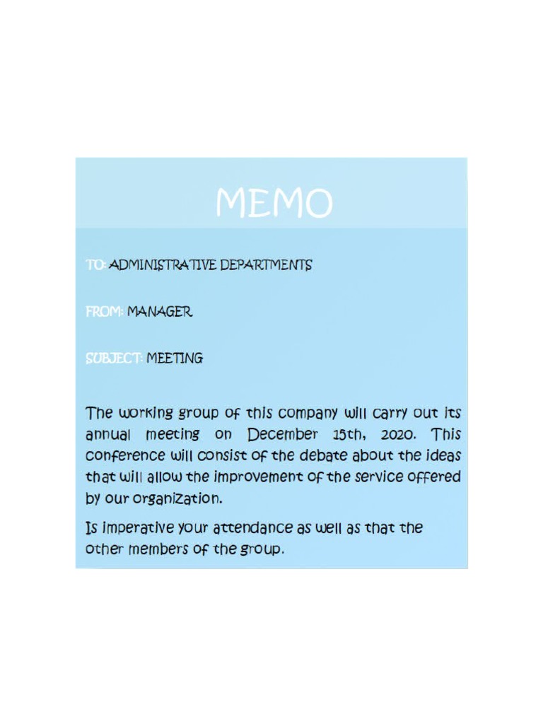 Memo Ingles | PDF