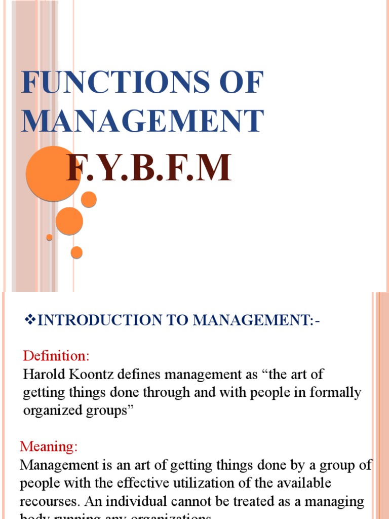 Functions of Management | PDF | Human Resources | Behavioural Sciences