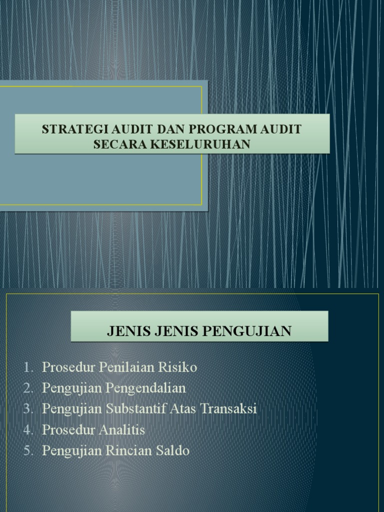 Bab 12 STRATEGI AUDIT DAN PROGRAM AUDIT SECARA KESE | PDF