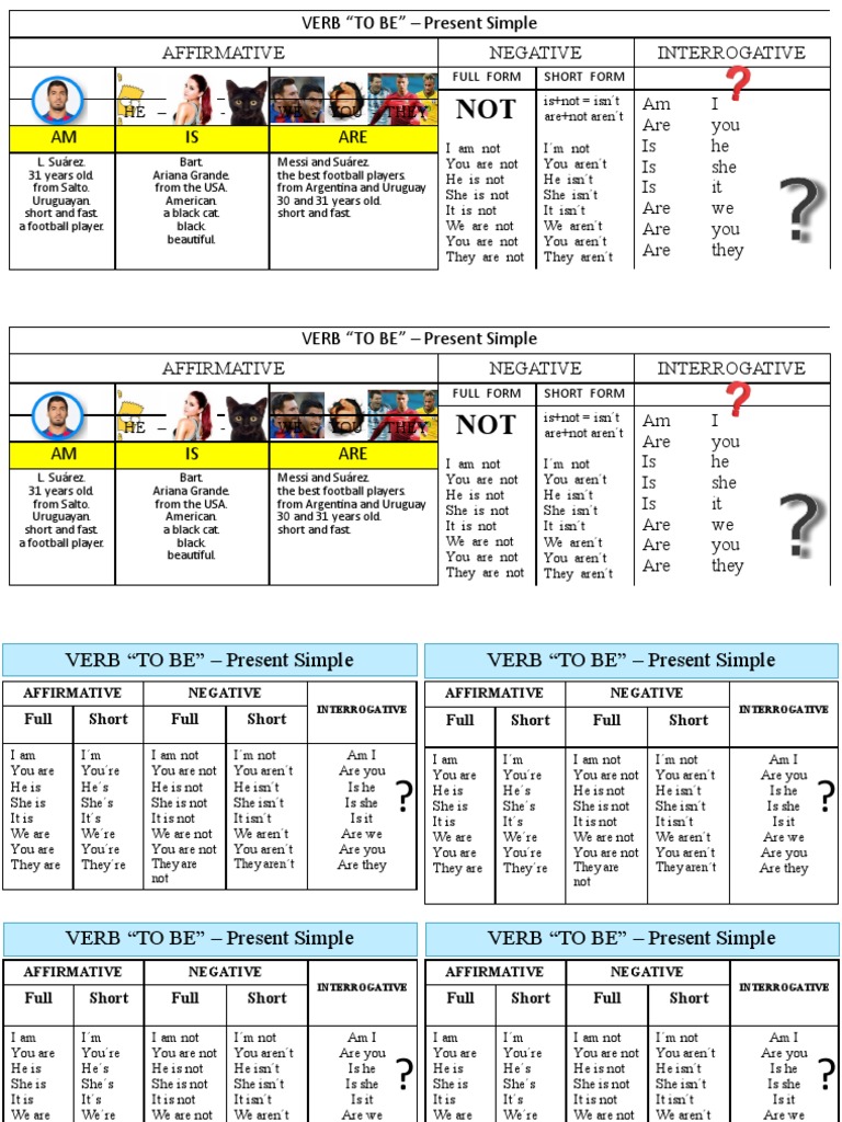 Verb To Be - Present Simple | PDF | Semantics | Morphology