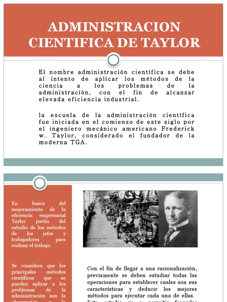 Administracion Cientifica de Taylor | PDF | Planificación | Teoría