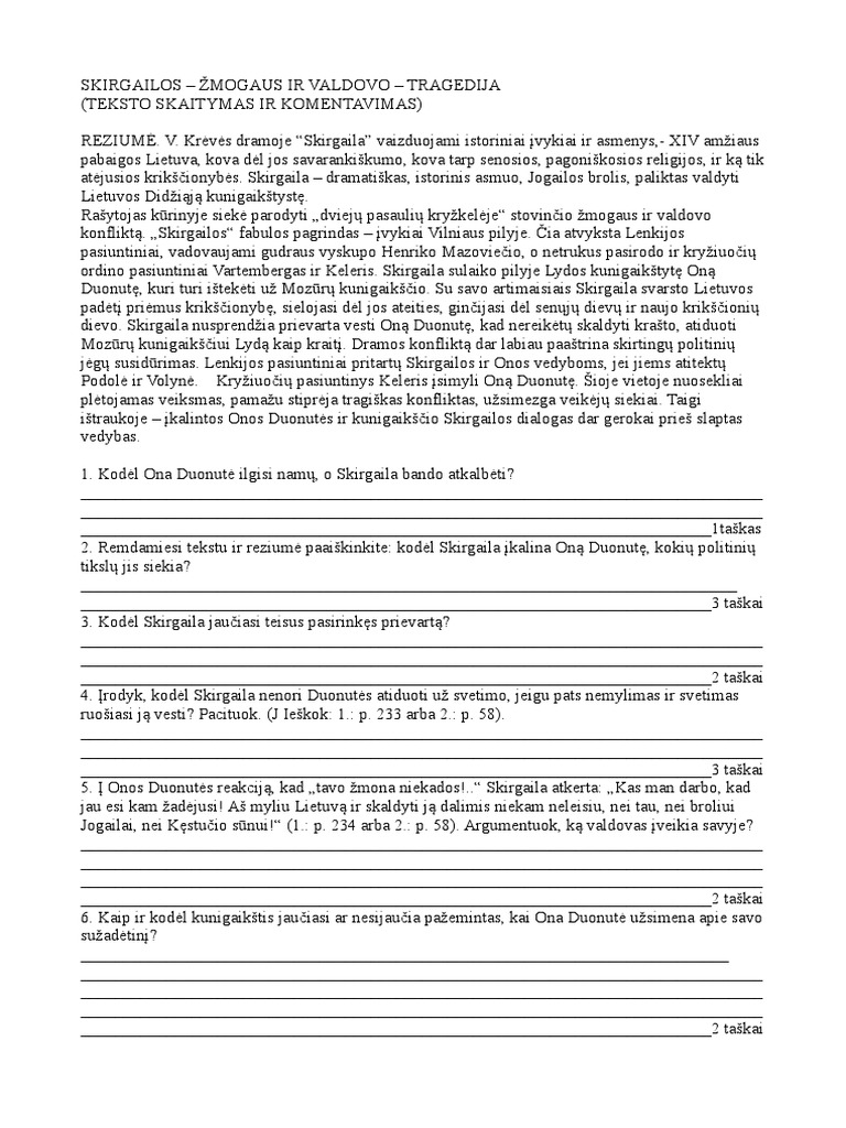 Kreve Skirgaila Testas | PDF