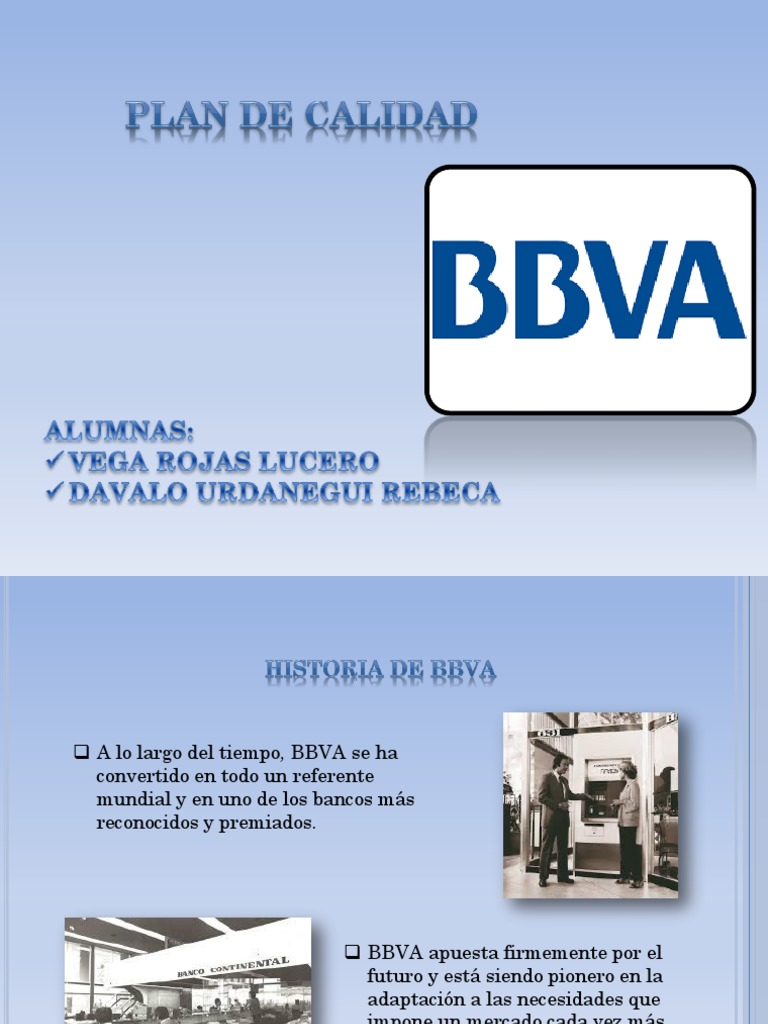 Bbva Calidad Final | PDF | Calidad (comercial) | Sistema de manejo de ...
