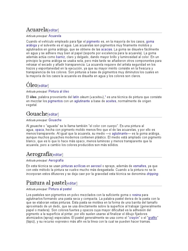 Técnicas de Pintura: Acuarela y Más | PDF | Pintura con acuarelas ...