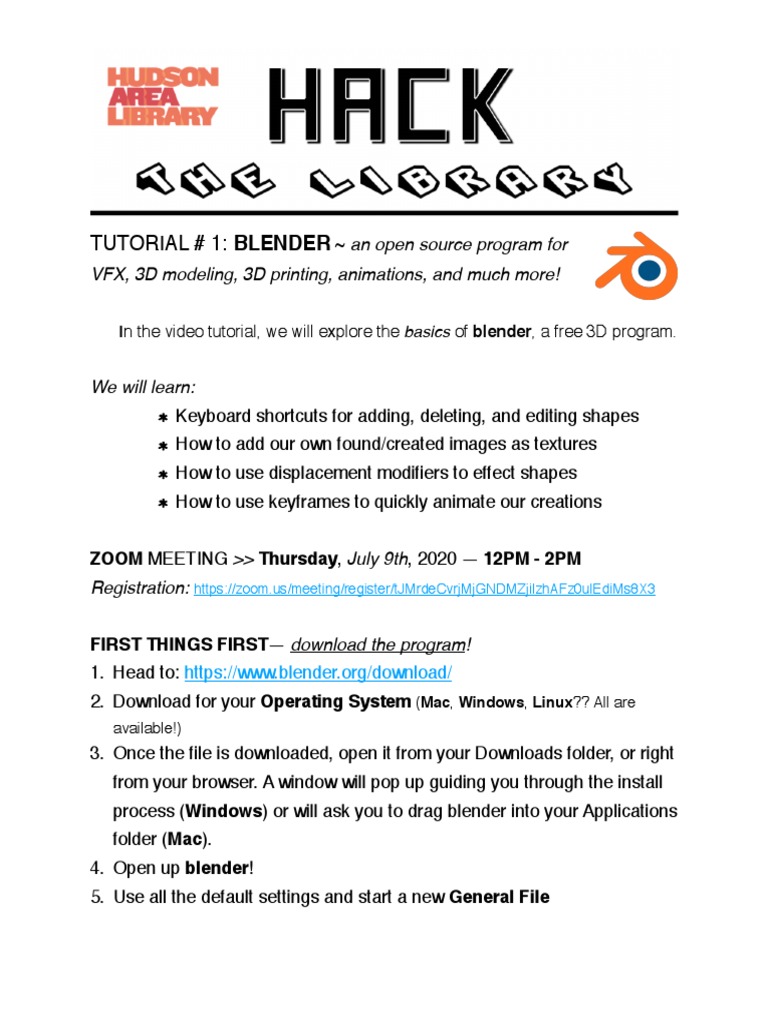Tutorial 1 - Blender PDF | PDF