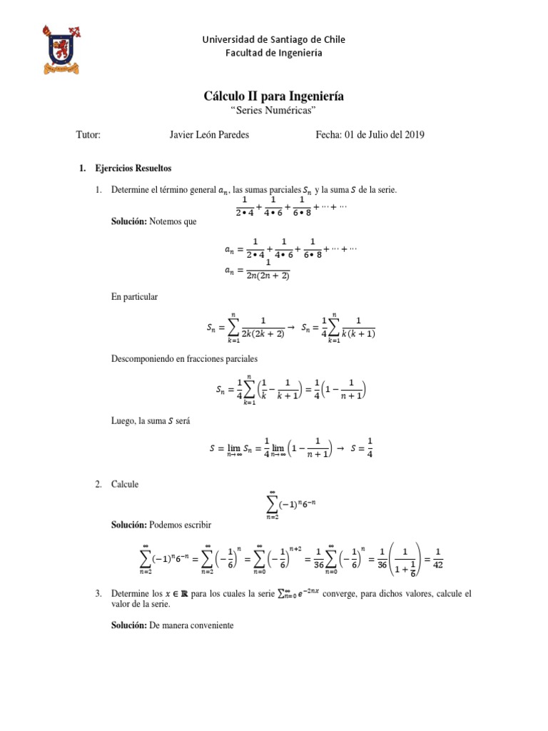 Calculo 2 Series | PDF | Integral | Logaritmo
