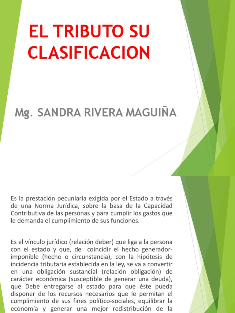 Clasificación de Tributos en Perú | PDF | Cuota | Impuestos