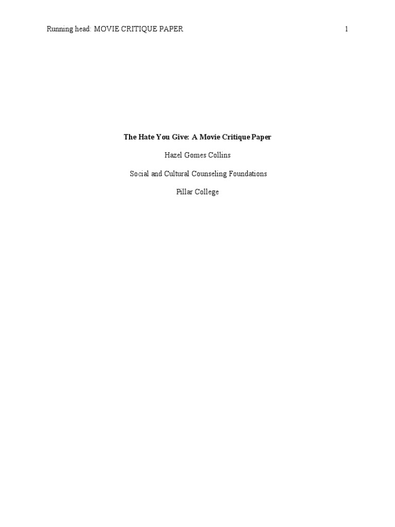 Multicultural Movie Paper Final | Download Free PDF | Counseling ...