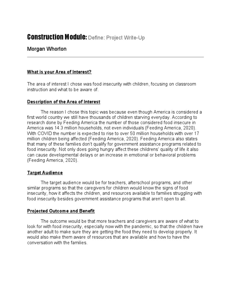 Project Write-Up Template | PDF