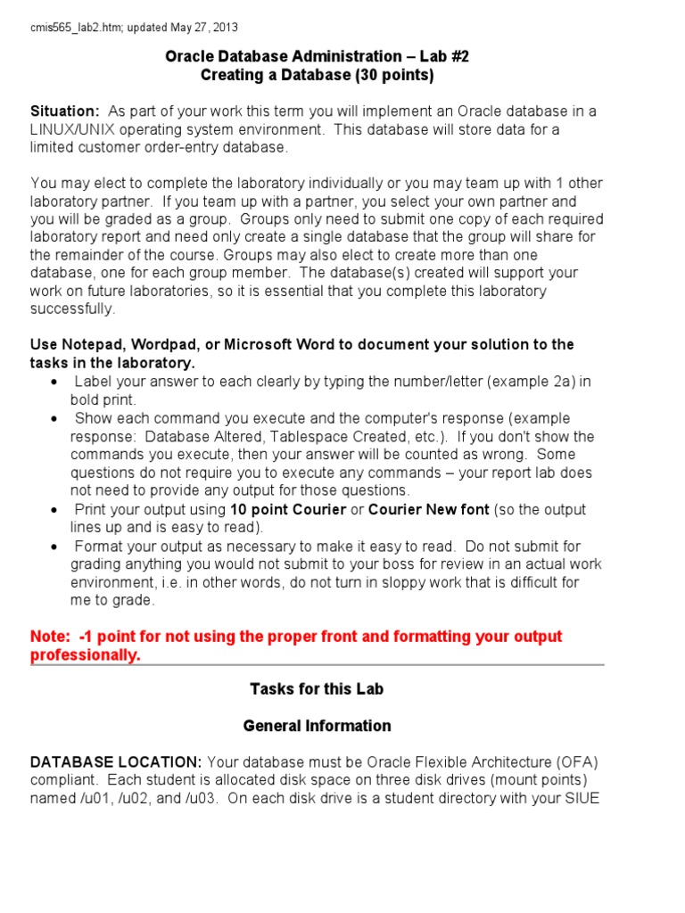 Lab#2 Creating A Database | PDF | Databases | Computer File