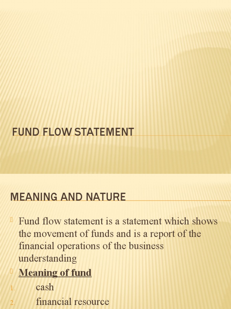 Fund Flow | PDF | Cash Flow Statement | Income Statement