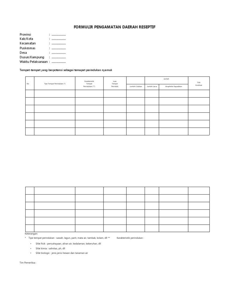 Formulir Pengamatan Vektor | PDF