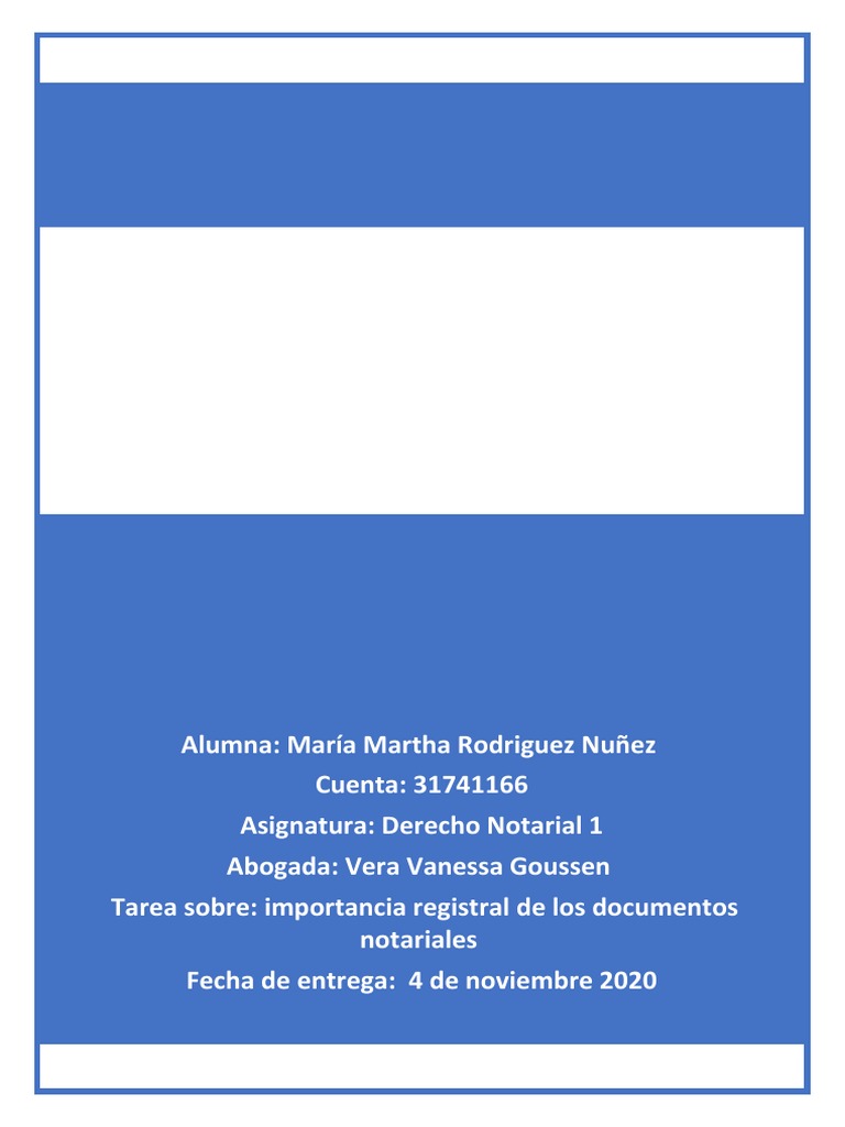 Estructura de Los Documentos Notariales y Su Importancia | PDF ...