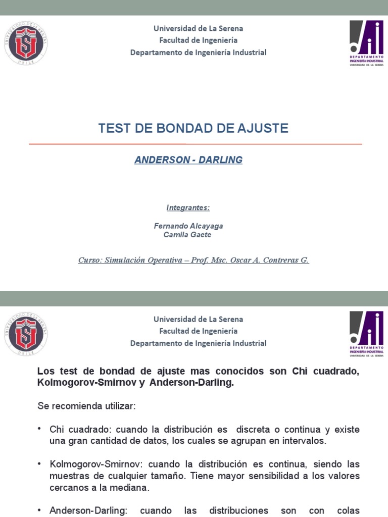 6.1 Test Anderson Darling | PDF | Teoría estadística | Estadísticas