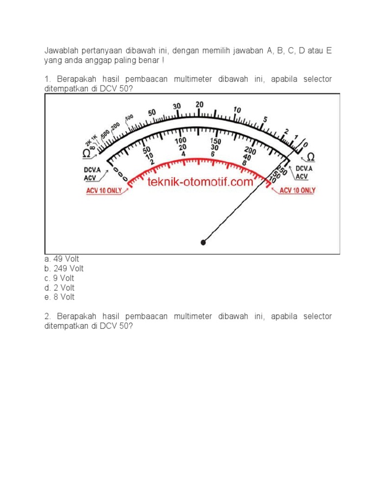 Soal Latihan Multimeter | PDF